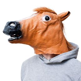 Goods+Gadgets Verkleidungsmaske Pferdemaske Tier-Maske aus Latex Fancy Dress, Karneval & Halloween Pferde Kostüm