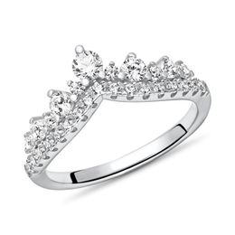 JEWLIX Silberring Ring für Damen aus Sterlingsilber mit Zirkonia von (silber, 56), silberfarben, 56