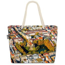 VOID Strandtasche (1-tlg), Stuttgart Feuersee Stuttgarter Schlossplatz Baden-Württemberg Fernseh, bunt