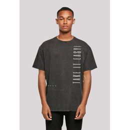 F4NT4STIC T-Shirt Take It Easy Text Print, schwarz, S