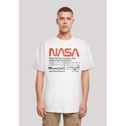 F4NT4STIC T-Shirt NASA Classic Space Shuttle Print, weiß, XXL