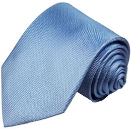Paul Malone Krawatte Designer Seidenkrawatte Herren Schlips modern uni 100% Seide Breit (8cm), blau 898