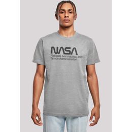 F4NT4STIC T-Shirt NASA Logo One Tone Print, grau, S, heather grey