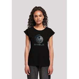 F4NT4STIC T-Shirt Marvel Avengers Shield Circuits Damen,Premium Merch,Regular-Fit,Kurze Ärmel,Logo Print, schwarz, XXL