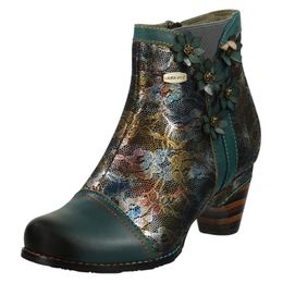 Laura Vita Stiefelette Leder Stiefelette, blau, 36 EU