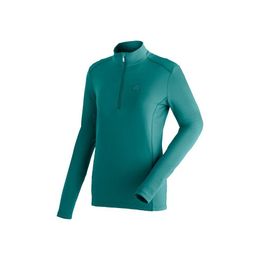 Maier Sports Fleecepullover Jenna Rec Damen Midlayer, elastisches und pflegeleichtes Half-Zip Fleece, grün