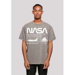 F4NT4STIC T-Shirt Classic Space Shuttle Print, grau, S, Asphalt