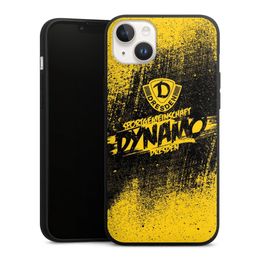 DeinDesign iPhone 14 Handy Premium Silikon H&uuml;lle Handyh&uuml;lle schwarz Case Logo Official Licensed Product Sg Dynamo Dresden Silikon Premium Case