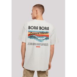 F4NT4STIC T-Shirt Bora Bora Leewards Island Print, grau, L, lightasphalt