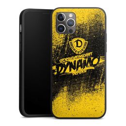 DeinDesign iPhone 12 Pro Handy Premium Silikon H&uuml;lle Handyh&uuml;lle schwarz Case Logo Official Licensed Product Sg Dynamo Dresden Silikon Premium Case