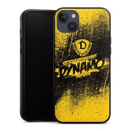 DeinDesign iPhone 14 Plus Handy Silikon H&uuml;lle Case schwarz Handyh&uuml;lle Logo Official Licensed Product Sg Dynamo Dresden