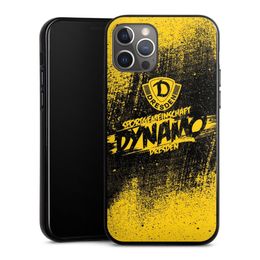 DeinDesign iPhone 12 Pro Handy Silikon H&uuml;lle Case schwarz Handyh&uuml;lle Logo Sg Dynamo Dresden Official Licensed Product