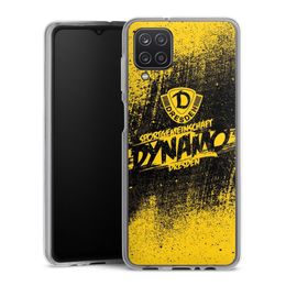 DeinDesign Galaxy A12 Handy Silikon H&uuml;lle Case transparent Handyh&uuml;lle Official Licensed Product Sg Dynamo Dresden Logo Silikon Case