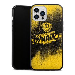 DeinDesign iPhone 13 Pro Max Handy Silikon H&uuml;lle Case schwarz Handyh&uuml;lle Logo Official Licensed Product Sg Dynamo Dresden