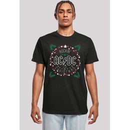 F4NT4STIC T-Shirt ACDC Christmas Weihnachten Print, schwarz, XL