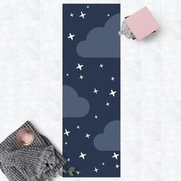 MICASIA Vinyl-Teppich - Stilisierte Sterne im Nachthimmel - Panorama Hoch 3:1 Größe HxB: 90cm x 30cm
