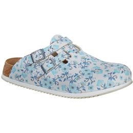 Kay sl Pantolette Blooming Roses Blue schmale Weite Gr. 36 - Blau - Birkenstock