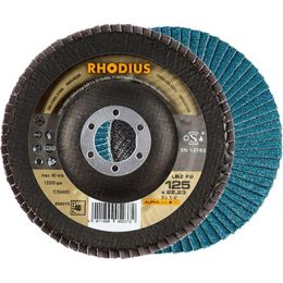 Rhodius Abrasives - rhodius lsz F2, 10 Stück, 180 mm, Korn 80, Fächerscheibe
