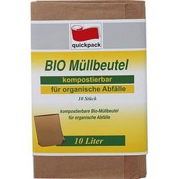 Quickpack Biomüllbeutel 10,0 l braun, 10 St.