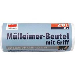 Quickpack Müllbeutel 20,0 l transparent, 40 St.