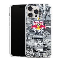 DeinDesign iPhone 15 Pro Max Handy Silikon H&uuml;lle Case wei&szlig; Handyh&uuml;lle Salzburg Red Bull Fc Red Bull Salzburg Silikon Case