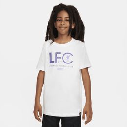 Liverpool FC Mercurial Nike Fußball-T-Shirt für ältere Kinder - Weiß