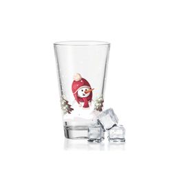 GRAVURZEILE Glas Weihnachtsmotiv Schneemann