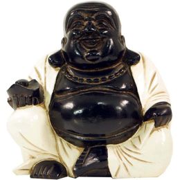 Guru-Shop Buddhafigur Geschnitzter Lucky Buddha