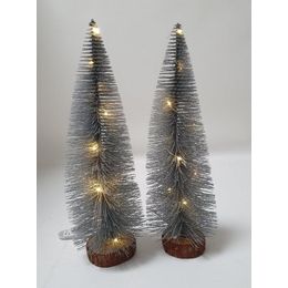 sesua Künstlicher Weihnachtsbaum Deko Tannenbaum Weihnachtsbaum 30cm beleuchtet 10 LEDs warmweiß