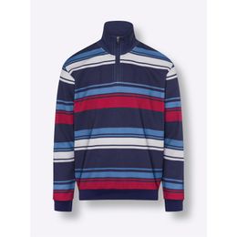 WITT Herren Sweatshirt, nachtblau-geringelt, Gr&ouml;&szlig;e 52/54