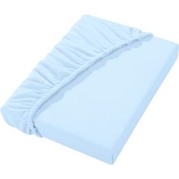 Dormisette unisex Betttuch hellblau Gr&ouml;&szlig;e 1 St. 150x200 cm - Spannbetttuch