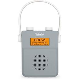 Technisat DIGITRADIO 30 - wasserdichtes DAB+ Duschradio (UKW, integrierter Akku, Bluetooth, IPX5, Wecker) grau