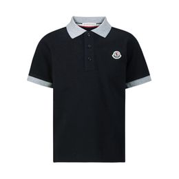 Moncler Enfant Kinder Schwarz Polo Shirt f&uuml;r Jungen