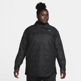 Nike Sportswear Essential gesteppter Trenchcoat für Damen (Übergröße) - Schwarz