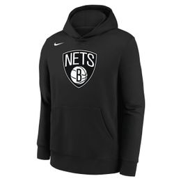 Brooklyn Nets Nike NBA-Fleece-Hoodie für ältere Kinder - Schwarz