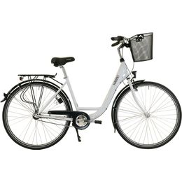 Cityrad HAWK Bikes "HAWK City Wave Premium Plus White" Fahrräder Gr. 48 cm, 28 Zoll (71,12 cm), weiß Alle Fahrräder