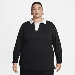 Nike Sportswear Essential extragroßes Longsleeve für Damen (große Größen) - Schwarz