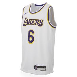 Lebron James Los Angeles Lakers Association Edition Nike Dri-FIT NBA Swingman Trikot für ältere Kinder - Weiß