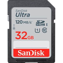 Sandisk Ultra® SDHC™ UHS-I 32 GB Speicherkarte (32 GB, Class 10, 120 MB/s Lesegeschwindigkeit), bunt