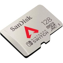 Sandisk microSDXC Extreme Apex Legends Nintendo Switch 128GB Speicherkarte (128 GB, UHS Class 1, 100 MB/s Lesegeschwindigkeit), silberfarben