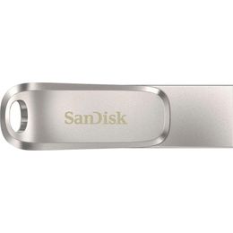 Sandisk Ultra® Dual Drive Luxe USB Type-C™ 64 GB USB-Stick (USB 3.1, Lesegeschwindigkeit 150 MB/s), silberfarben