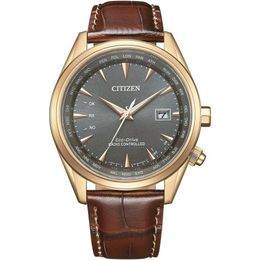 Citizen Funkuhr CB0273-11H, Armbanduhr, Herrenuhr, Solar, braun