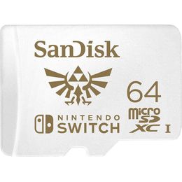 Sandisk microSDXC Extreme 64GB für Nintendo Switch Speicherkarte (64 GB, 100 MB/s Lesegeschwindigkeit, U3/UHS-I/Cl.10/R100/W60), rot
