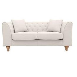Miliboo Sofa klassisch Stoff 2-Sitzer Naturfarben MONTAIGNE