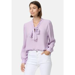 PM SELECTED Damen Edle Business Crepe Blue mit Schleife in Einheitsgr&ouml;&szlig;e PM62