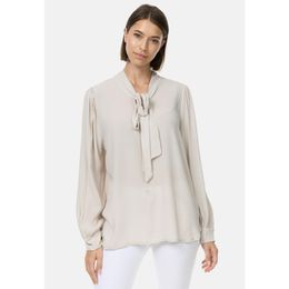 PM SELECTED Damen Edle Business Crepe Blue mit Schleife in Einheitsgr&ouml;&szlig;e PM62