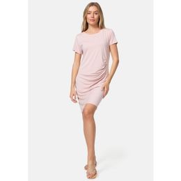 PM SELECTED Damen Modisches Longshirt Shirtkleid mit seitlicher Raffung in Einheitsgr&ouml;&szlig;e PM41