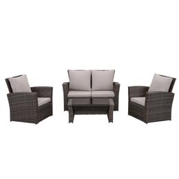 MeXo 4-Sitzer Lounge Set Polyrattan -versch. Ausf&uuml;hrungen