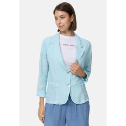 PM SELECTED Damen Business Leinen Blazer mit Reverskragen in Einheitsgr&ouml;&szlig;e PM53