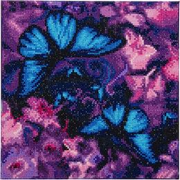 Crystal Art Leinwand Schmetterlinge 30x30 cm